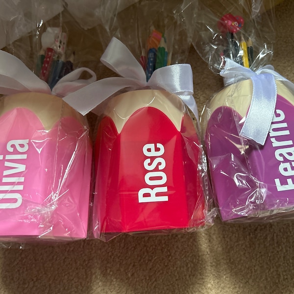 Personalised Kids Pencil Pot *personalised Party Favour* Personalised ...