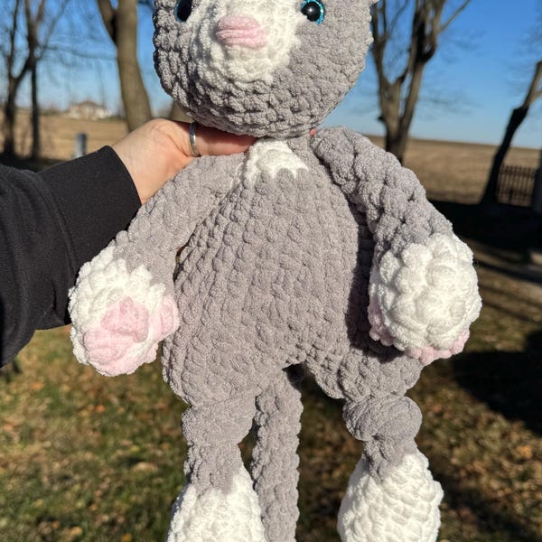 LITTLE Kosmo Kitty Knotted Lovey — Crochet Cat PATTERN - Etsy