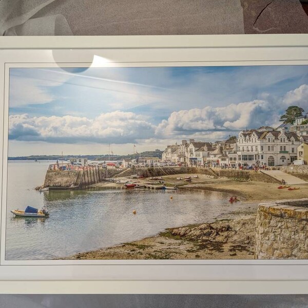 Perranporth Beach, Cornwall. Panoramic Framed Picture Print, Cornwall ...