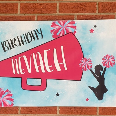 Cheerleading Birthday Banner, Cheer Birthday Party, Cheer Birthday ...