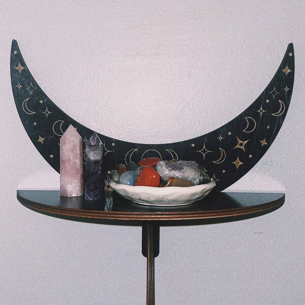 Witch Shelf, Wiccan Shelf, Wiccan Decor, Altar Shelf, Celestial 3moon ...