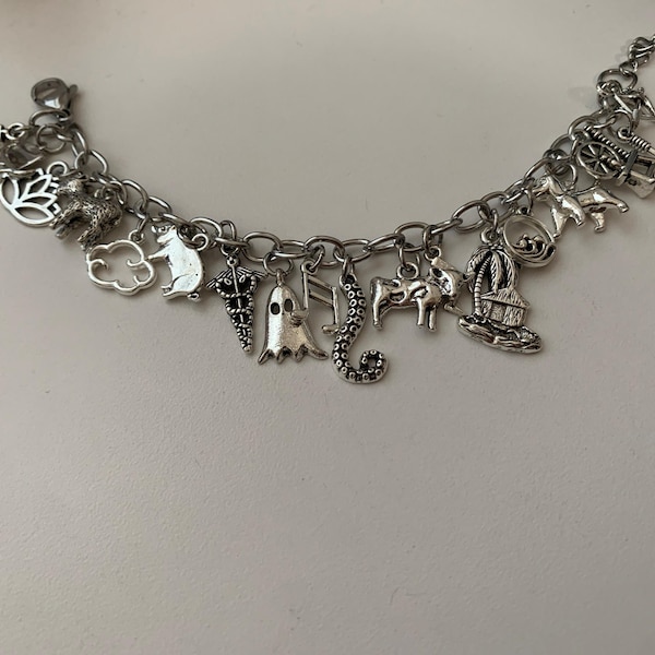 Hyacinth and Apollo Charm Bracelet, Hyacinthus, Greek Mythology Jewelry ...