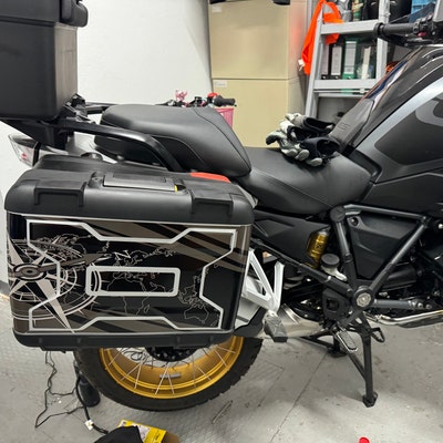 Complete Top Case Stickers Kit for Bmw 1250 GS Adventure TRIPLE BLACK ...