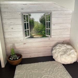 Faux Miniature Window/park View Window/printed Paper Window Mounted on ...