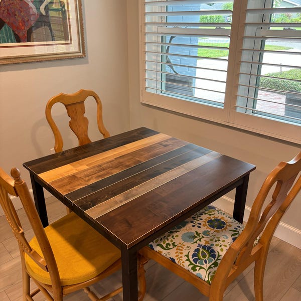 Solid Wood Dining Table the Quillton Farmhouse Kitchen Table Small ...