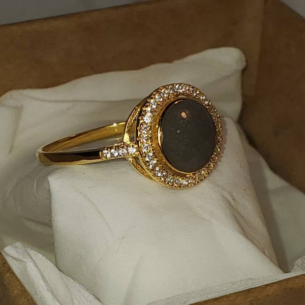 Keepsake Breast Milk Resin Ring Settings Round Solid Back 925 Sterling ...