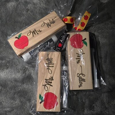 Personalized Teacher Whiteboard/chalkboard Eraser Gift Set, Hand ...