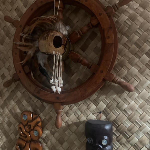 Hawaiian Store Hand-carved Polynesian Wood Engraved Makau Maui Fish ...