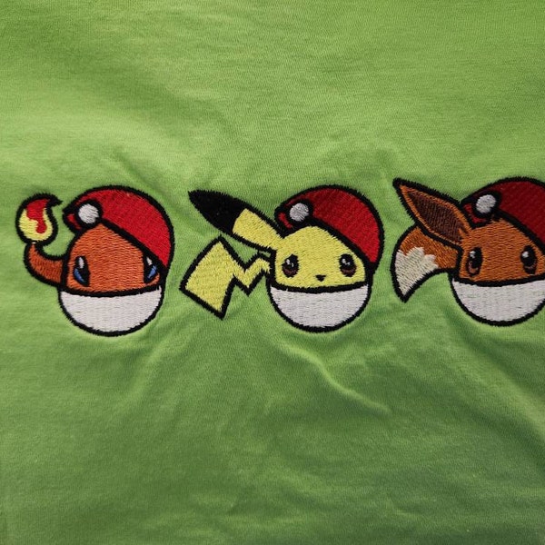 Cute Pokemons Ball Embroidery Design | Poke Ball | Dijital File | Pes ...