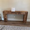 Console Table Made of Old Solid Wood Beams Joined in Dovetail. Rustic ...