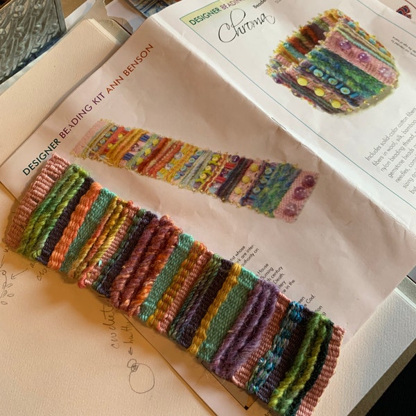 Chroma Fiber and Bead Tapestry Bracelet Kit by Ann Benson - Etsy