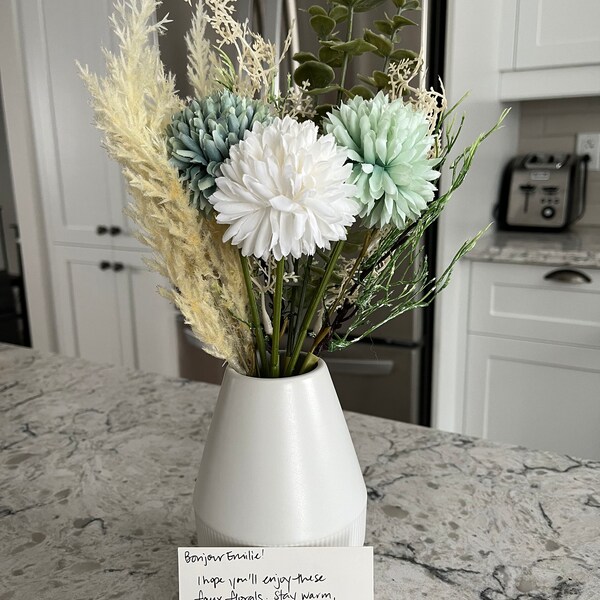 Romantic, Minimalist Neutral Boho Faux Floral Bouquet - Etsy