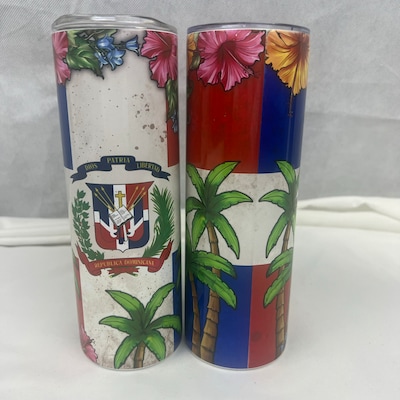 Dominican Republic Png 20oz Skinny Tumbler Sublimation Design Download ...