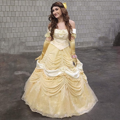 Handmade Cosplay Deluxe Belle Dress, Belle Costume Dress, Belle Cosplay ...