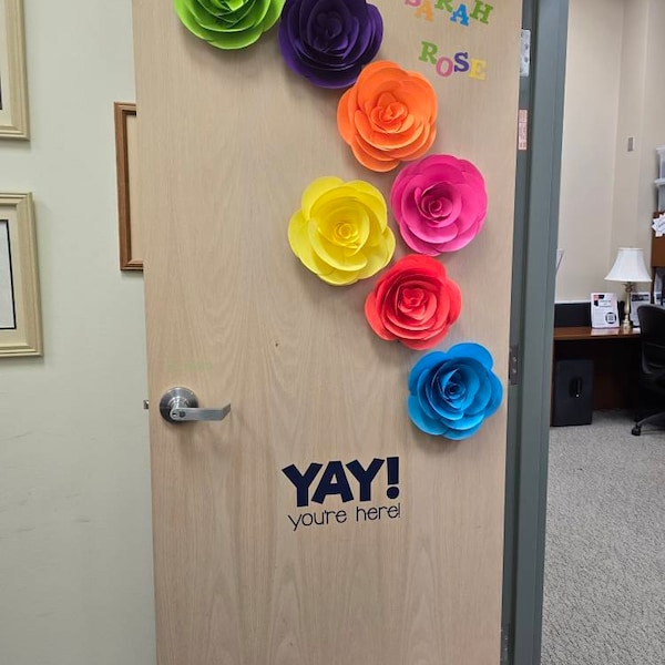 YAY! You're Here! Designed for Elementary Classroom Door Vinyl Wall ...