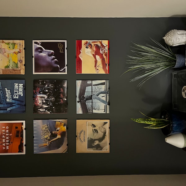 Multi-pack Minimalist Vinyl Wall Mounts | Damage-free Album Holders ...