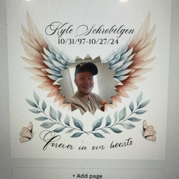 Purple Angel Wings, in Loving Memory PNG, Memorial Background EDITABLE ...
