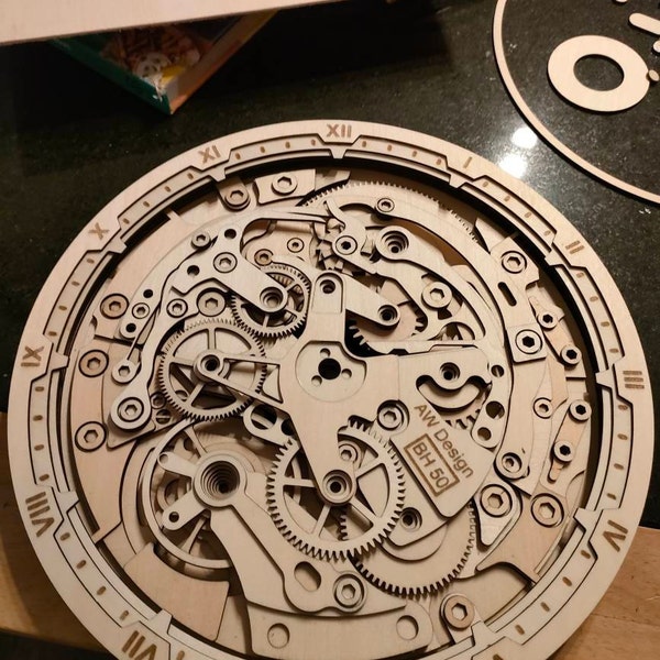 Watch Movement | Laser Cut File for Creating Multilayered 3D Mechanical ...
