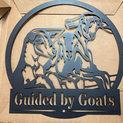 Custom Goats on a Fence Metal Goats Sign - Etsy