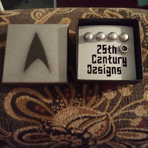 Magnetic Captain Rank Pips From Star Trek: Picard 2020 Silver Rounded ...