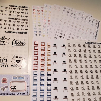 180 Individual Heart Planner Stickers Choose Your Sheet - Etsy