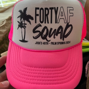 40 AF Squad Crew 40th Birthday Hats 13 Colors Vacation and Birthday ...
