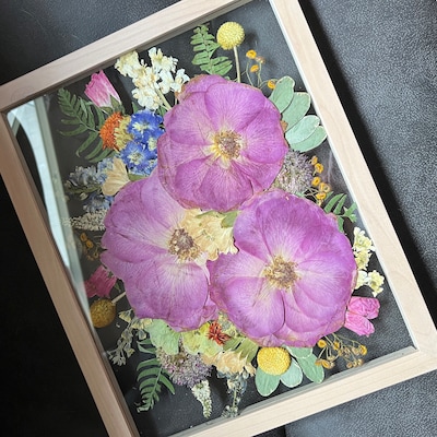 11x14 Custom Floral Shadow Box Wedding Flower Shadow Box Funeral ...