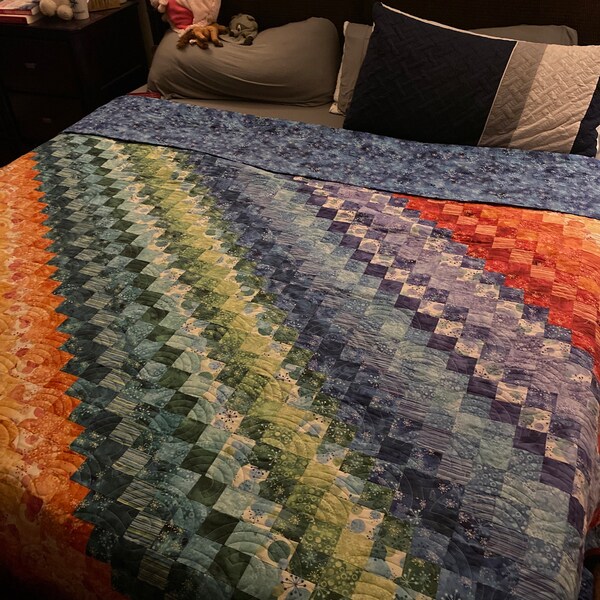 French Braid Quilt Pattern in King Size Batiks - Etsy