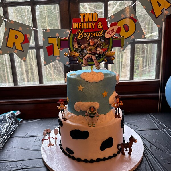 Two Infinity and Beyond Light up Cake Topper - Etsy