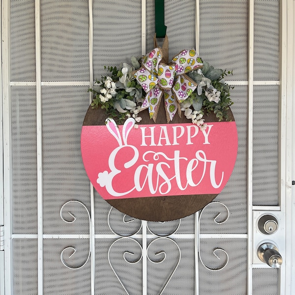 Easter Front Door Decor | Easter Wreath | Easter Decor | Happy Easter ...