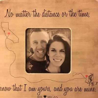 Long Distance Relationship Frame Gift for Boyfriend Girlfriend Fiance ...