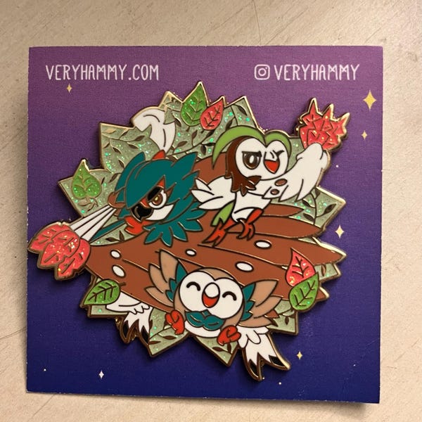 Rowlet Dartrix Decidueye Enamel Pin - Etsy