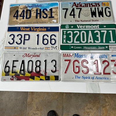 REALLY CRAPPY Set of 10 Authentic License Plates Worn Out, Banged Up ...