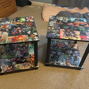 Custom Comic Coffee Table With Epoxy Resin - Etsy