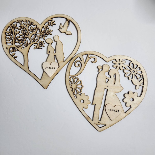 Set of 6 Amazing Wedding Heart SVG, Wedding Heart Sign, Wedding SVG ...