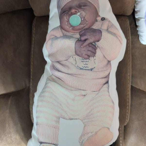 Custom Life-size Baby Pillow Keepsake With Picture, Personalized Photo ...