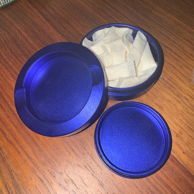 Black Snus Container Black Metal Tin Flush Discrete Stainless Steel ...