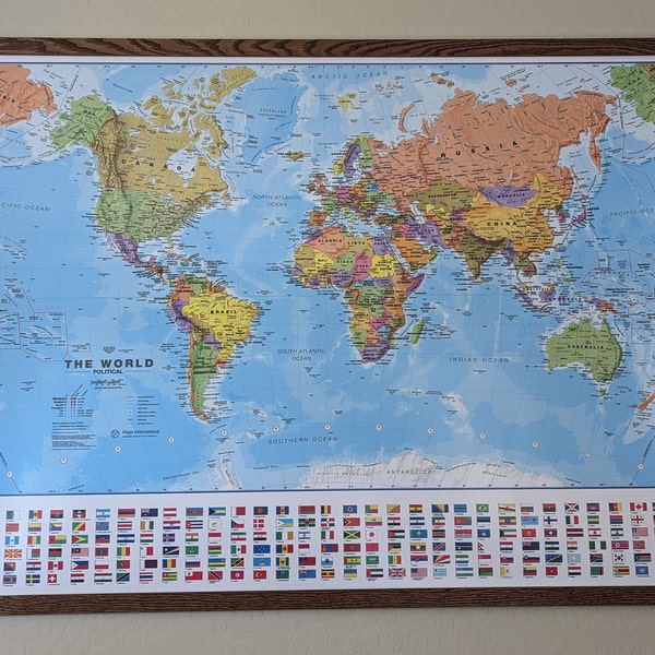 XXL Classic USA Wall Map - Map of the USA Poster - Front Lamination ...