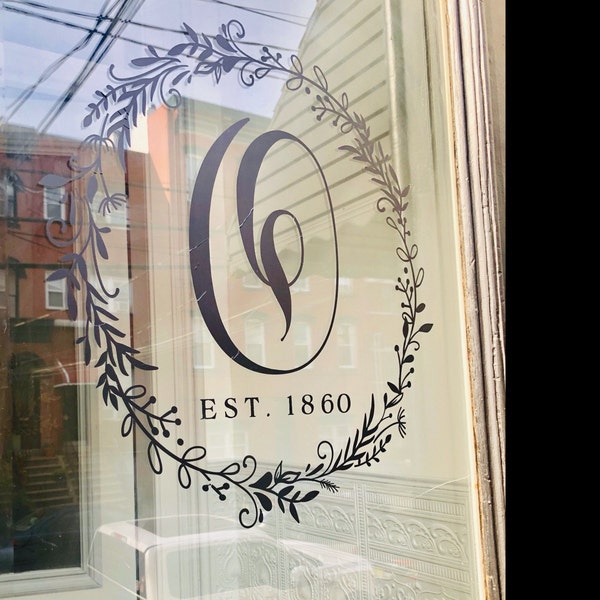 Personalized Glass Storm Door Decal Front Door Decal Family Monogram ...