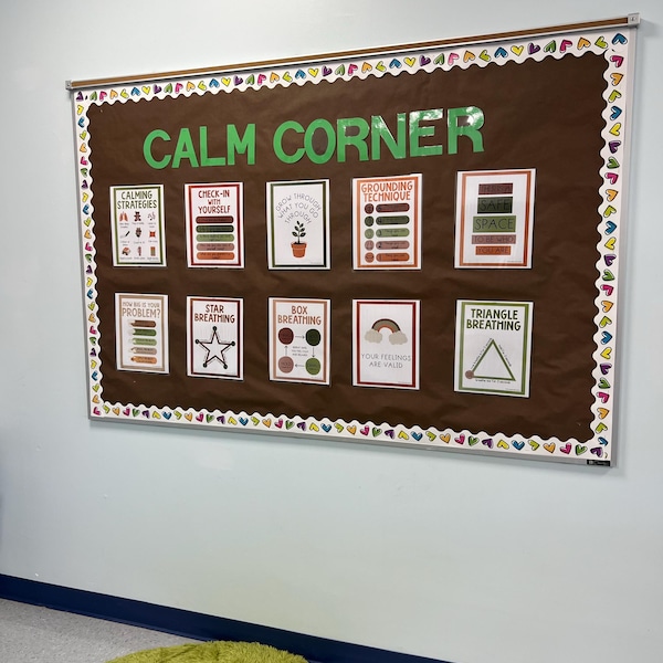 Woodland Calm Down Corner Posters, Printable SEL Calming Classroom ...