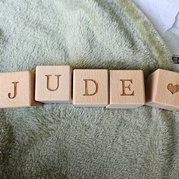 Personalized Wooden Cube - Wooden First Name Cube - Personalized 4 Cm ...