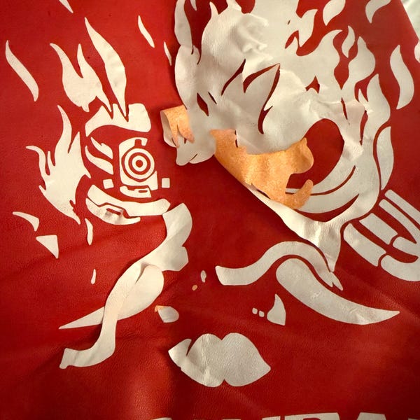 Custom Tailored Cyberpunk 2077 Inspired Red Samurai Biker Genuine ...