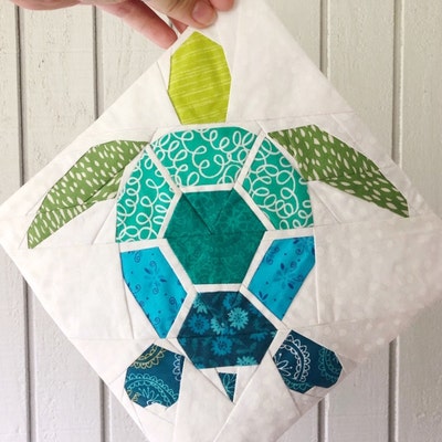 Turtle 2.0 Foundation Paper Piecing Pattern Swimming Hawaii - Etsy