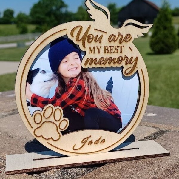 Pet Memorial Photo Frames Bundle, 3D Laser Cut Picture Frame, Cats and ...