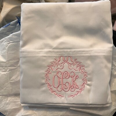 Monogram Pillowcase, Set of Monogrammed Pillowcases, Pillowcase ...