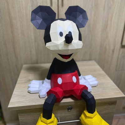 Papercraft Mickey and Minnie Mouse, Pdf, SVG and DXF Format Compatible ...
