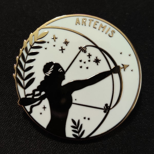 Artemis Goddess of Hunting Enamel Pin – Greek Mythology Collection ...