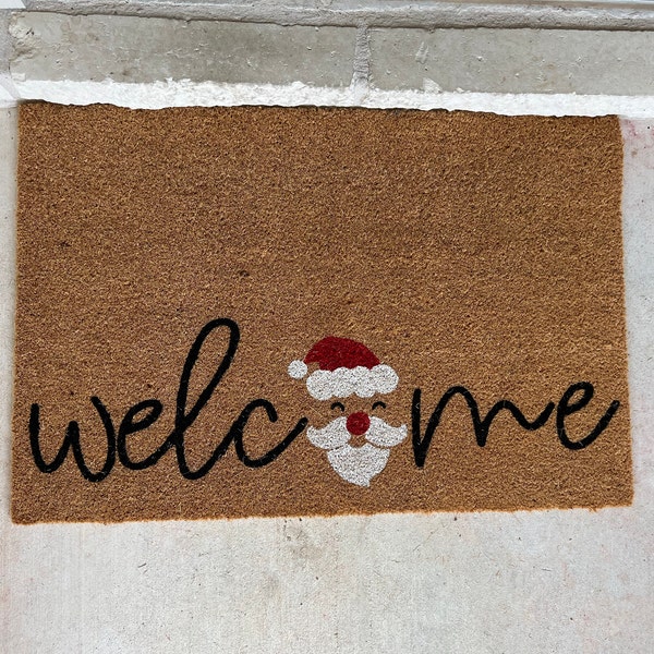 Santa Doormat, Winter Doormat, Christmas Doormat, Patio Decor, Holiday ...