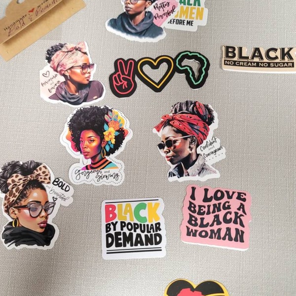 Inspo Sticker Pack - Black Girl Planner Stickers - Black Woman Handmade ...