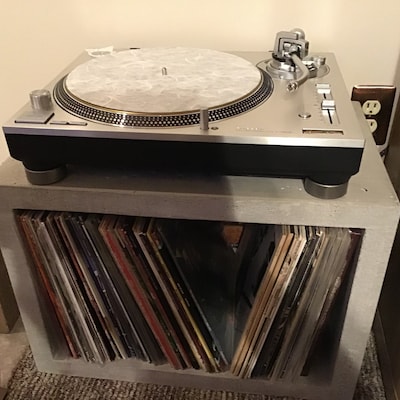 Recycled Glass and Concrete Record Storage Cube LP Vinyl - Etsy